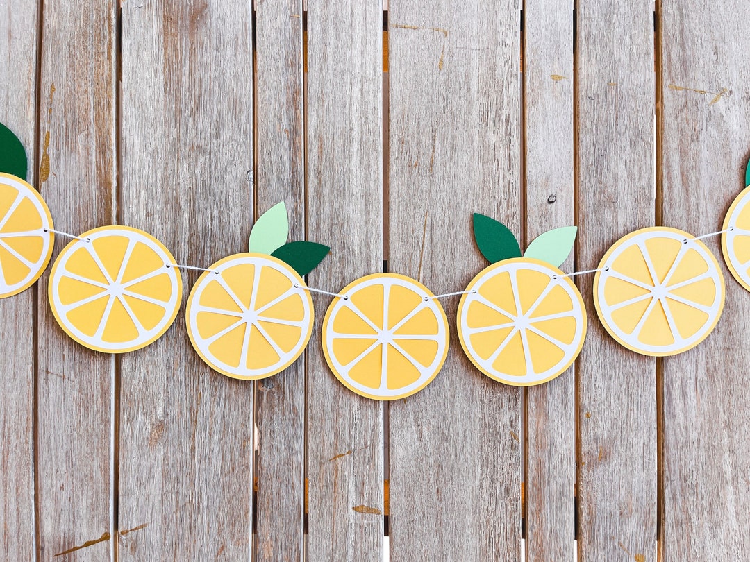 Paper Lemon Slice Garland, Summertime Birthday Party Banner, Lemonade ...