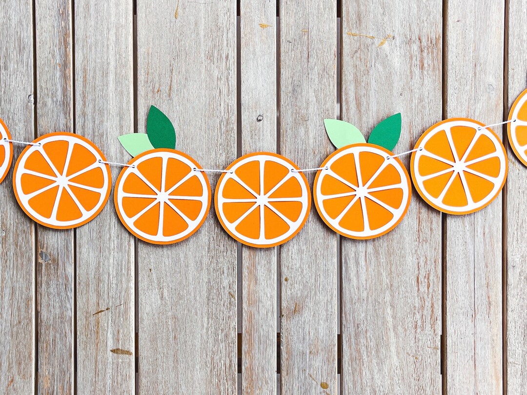 Paper Orange Slice Garland, Summertime Birthday Party Banner, Bridal ...