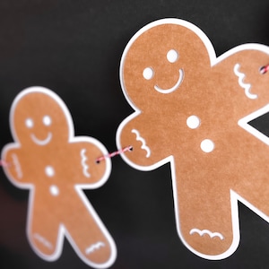 Gingerbread Man Kraft Paper Banner, Gingerbread Paper Bunting ...