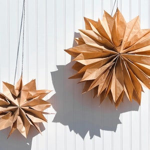 Paper Bag Stars, Neutral Christmas, New Year’s Eve, Birthday Party ...