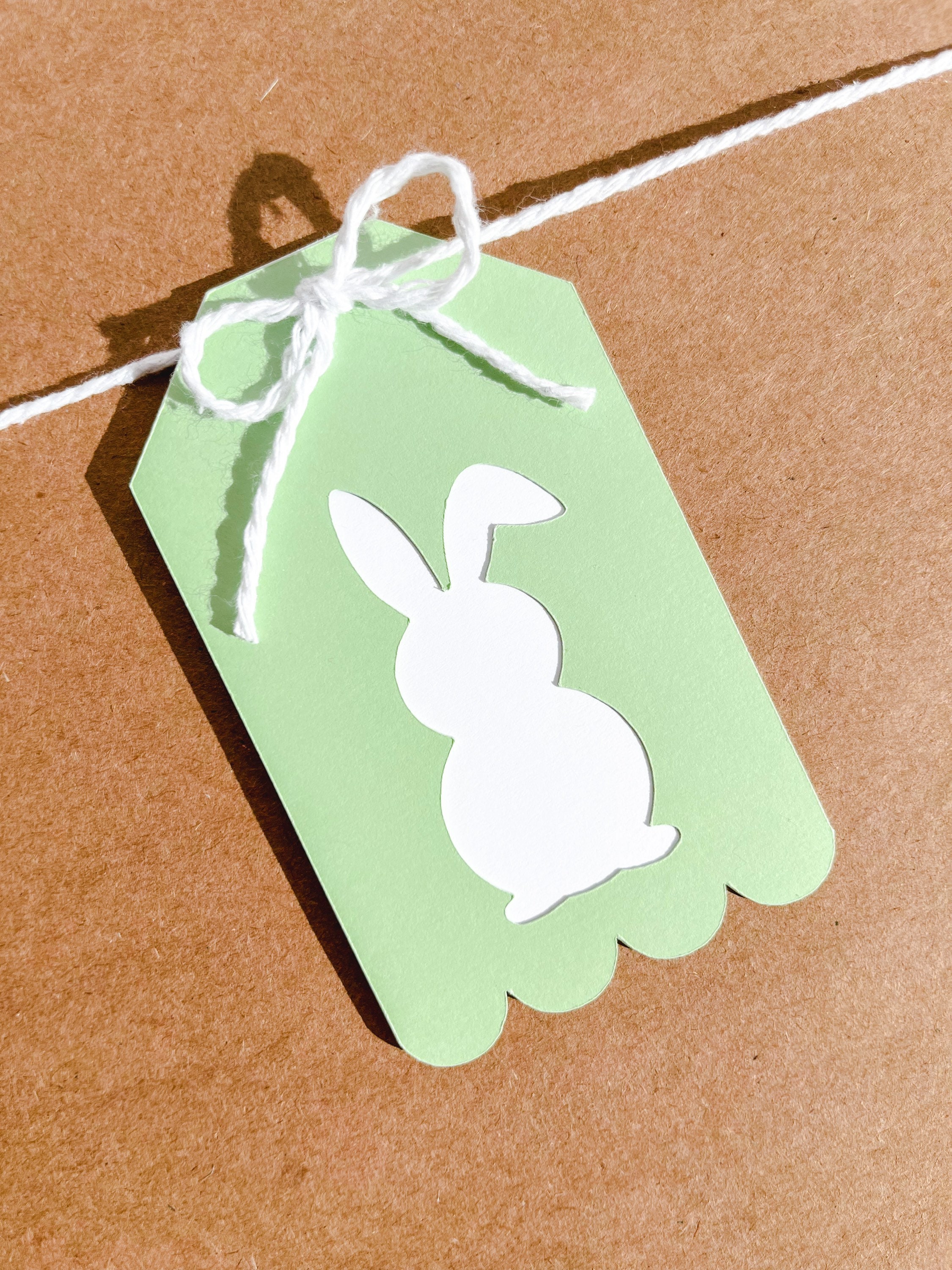 Pastel Easter Bunny Gift Tags: Scalloped Cardstock, Set of 12, Some ...