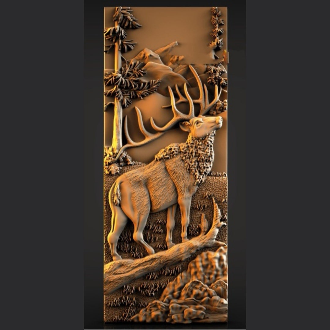 3d Relief Models, Relief Stl Files, Cnc Carving, 3d Deer, Laser Cutting ...