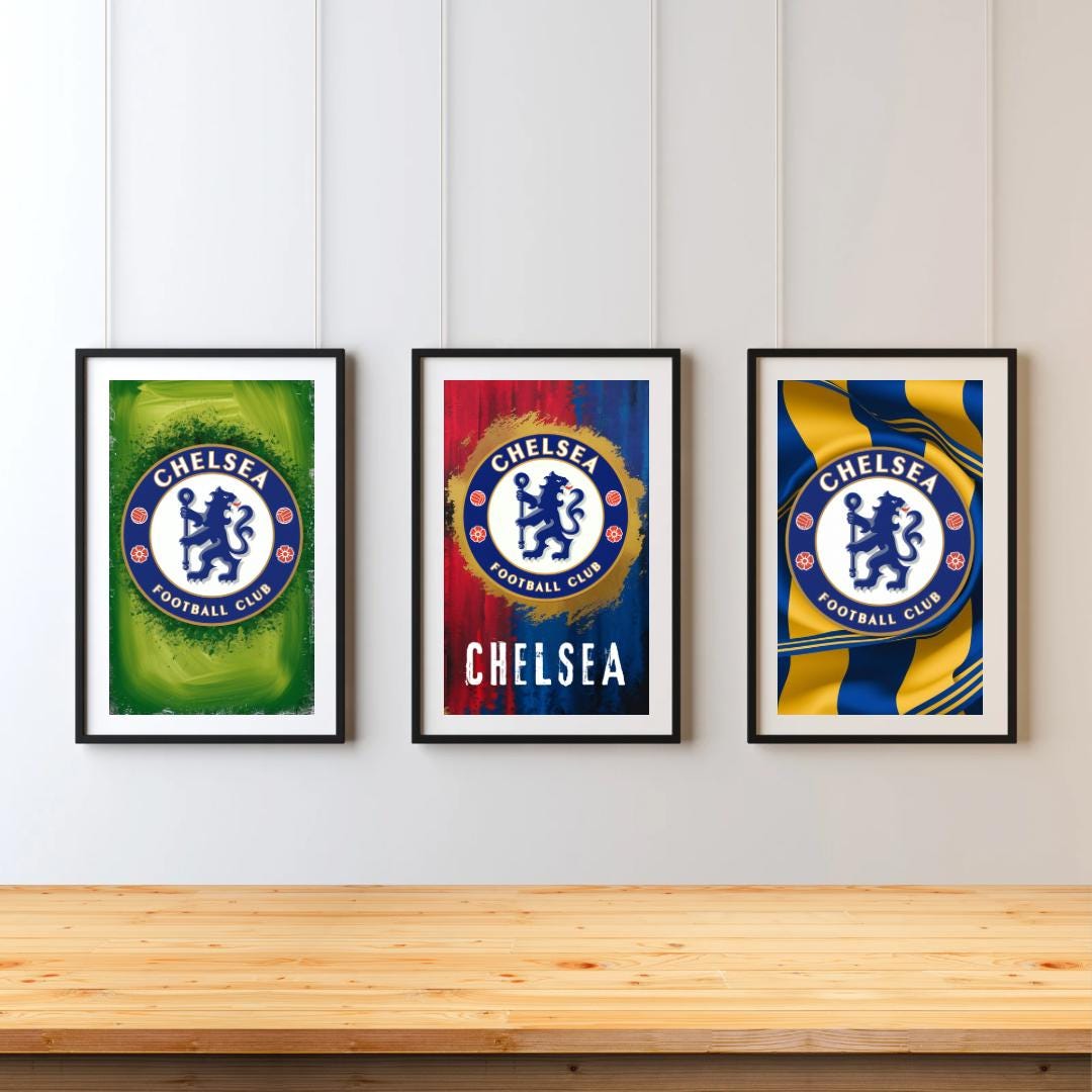 8 Chelsea Digital Prints | Chelsea Posters | Football Posters | Soccer ...