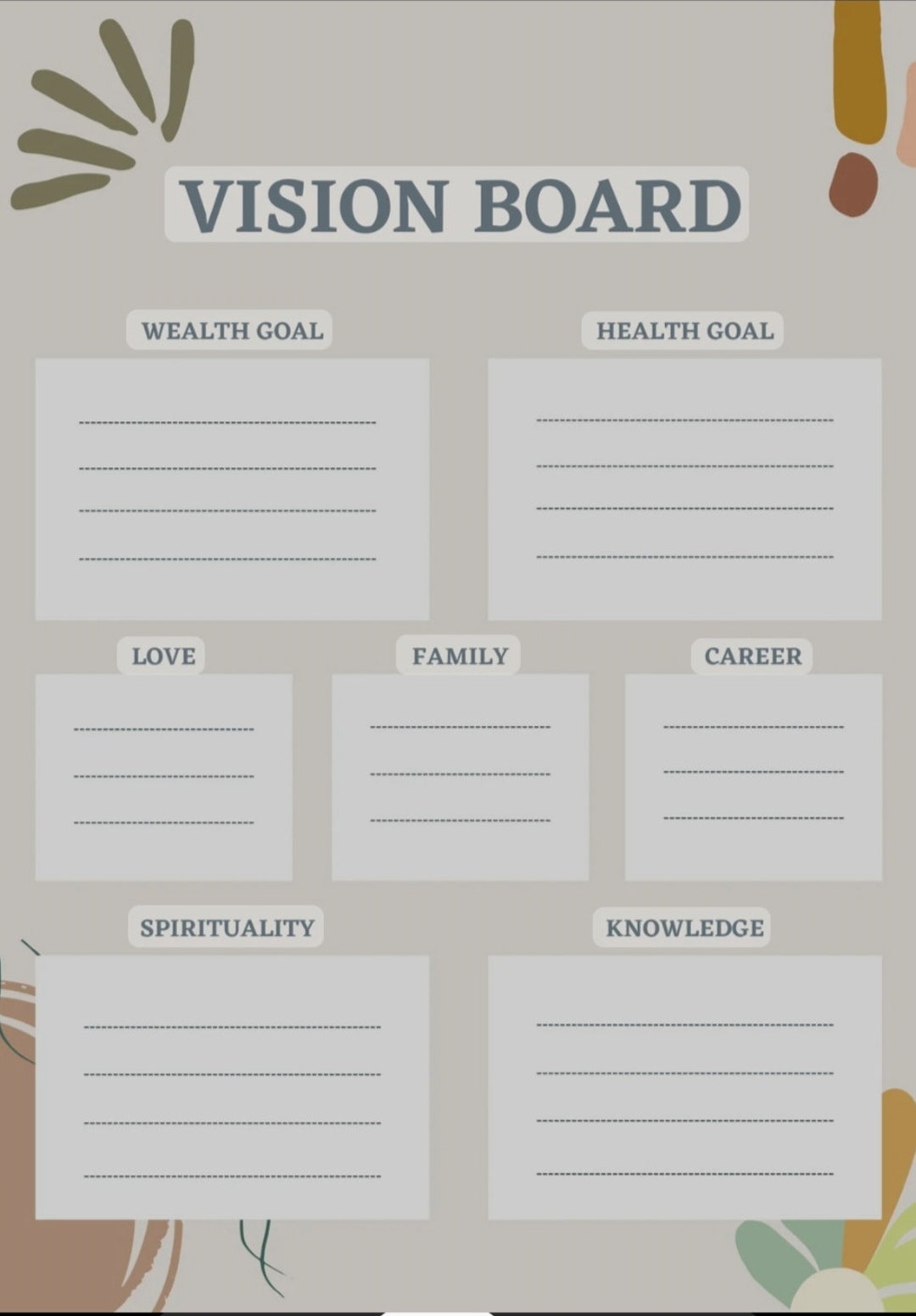 Vision Board Digital Planner - Etsy