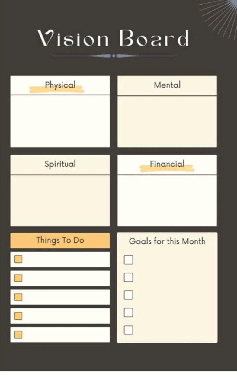 Vision Board Digital Planner - Etsy