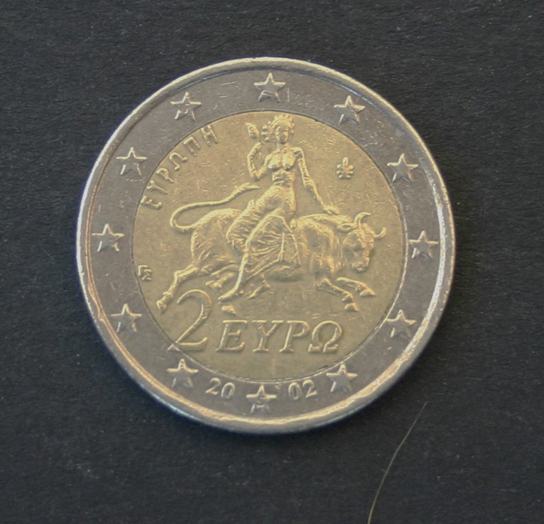 Greek 2 Euro Coin With S in Star. KM188 FREEPOST Circulated - Etsy