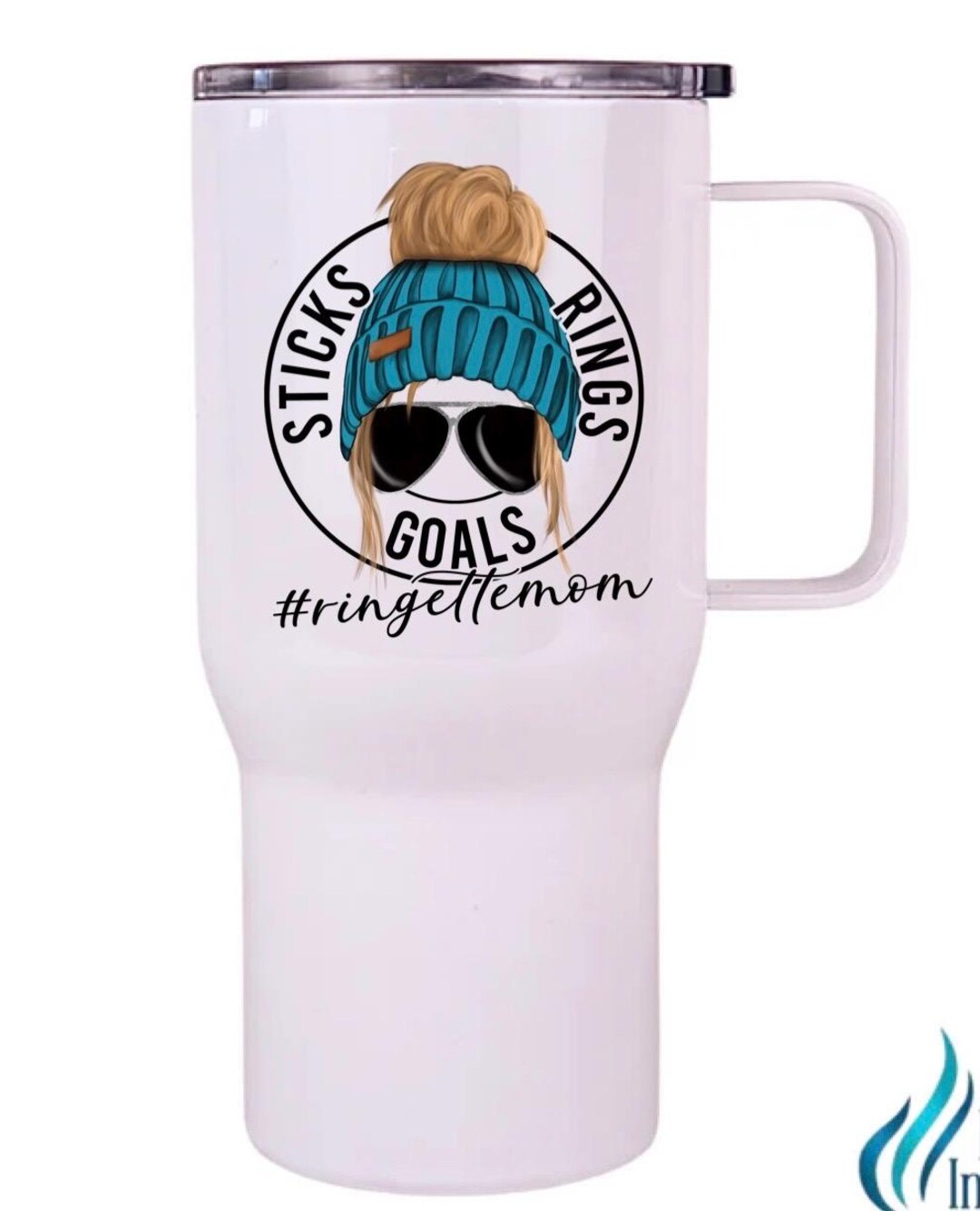 22oz Blonde Ringette Mom Stainless Steel Togo Mug - Etsy