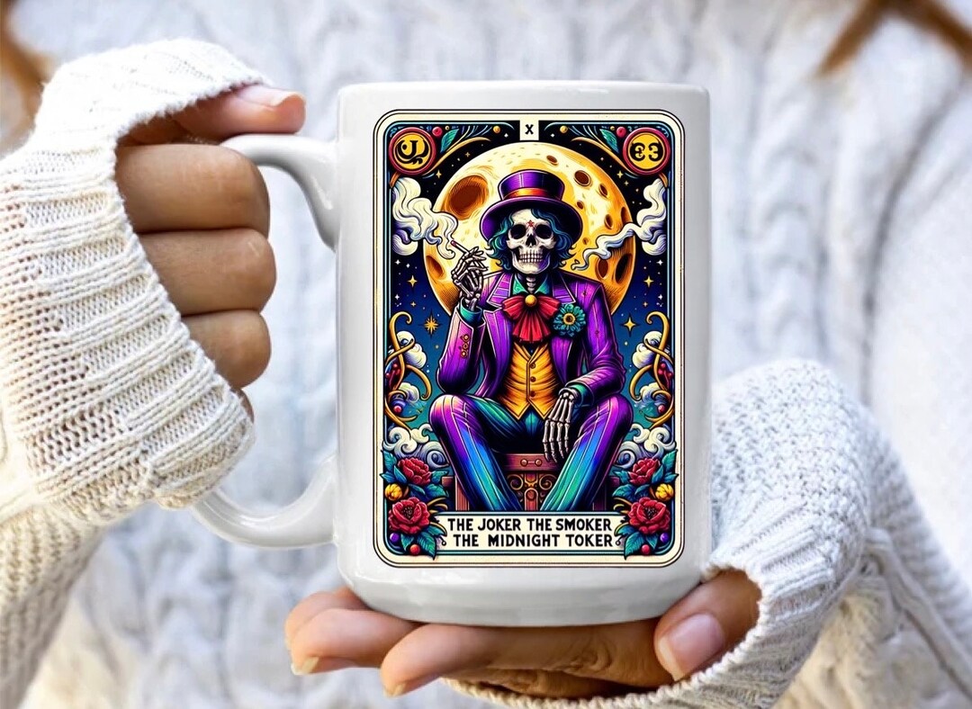 Tarot Card the Joker the Smoker the Midnight Toker , Coffee Mug ...