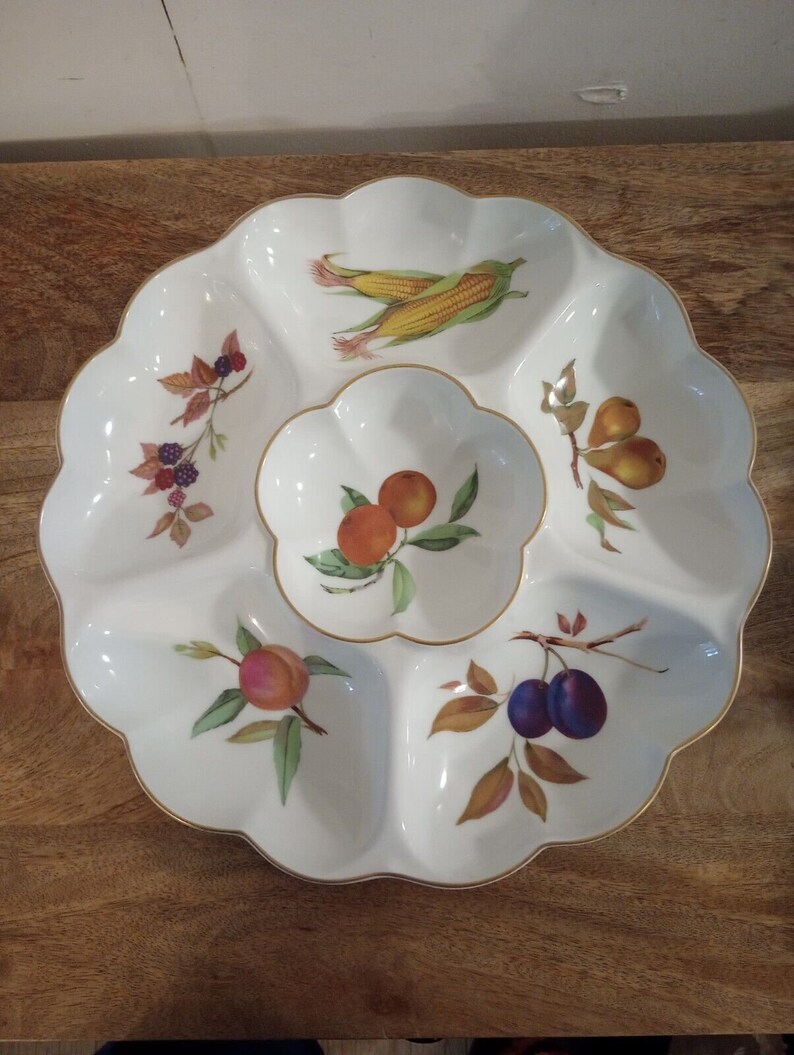 Royal Worcester EVESHAM Gold Trim Six Part Divided Dish - Etsy