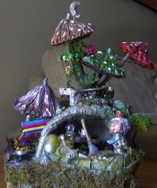 Miniature Custom Magical Little Witch Doll House Fairy House - Etsy