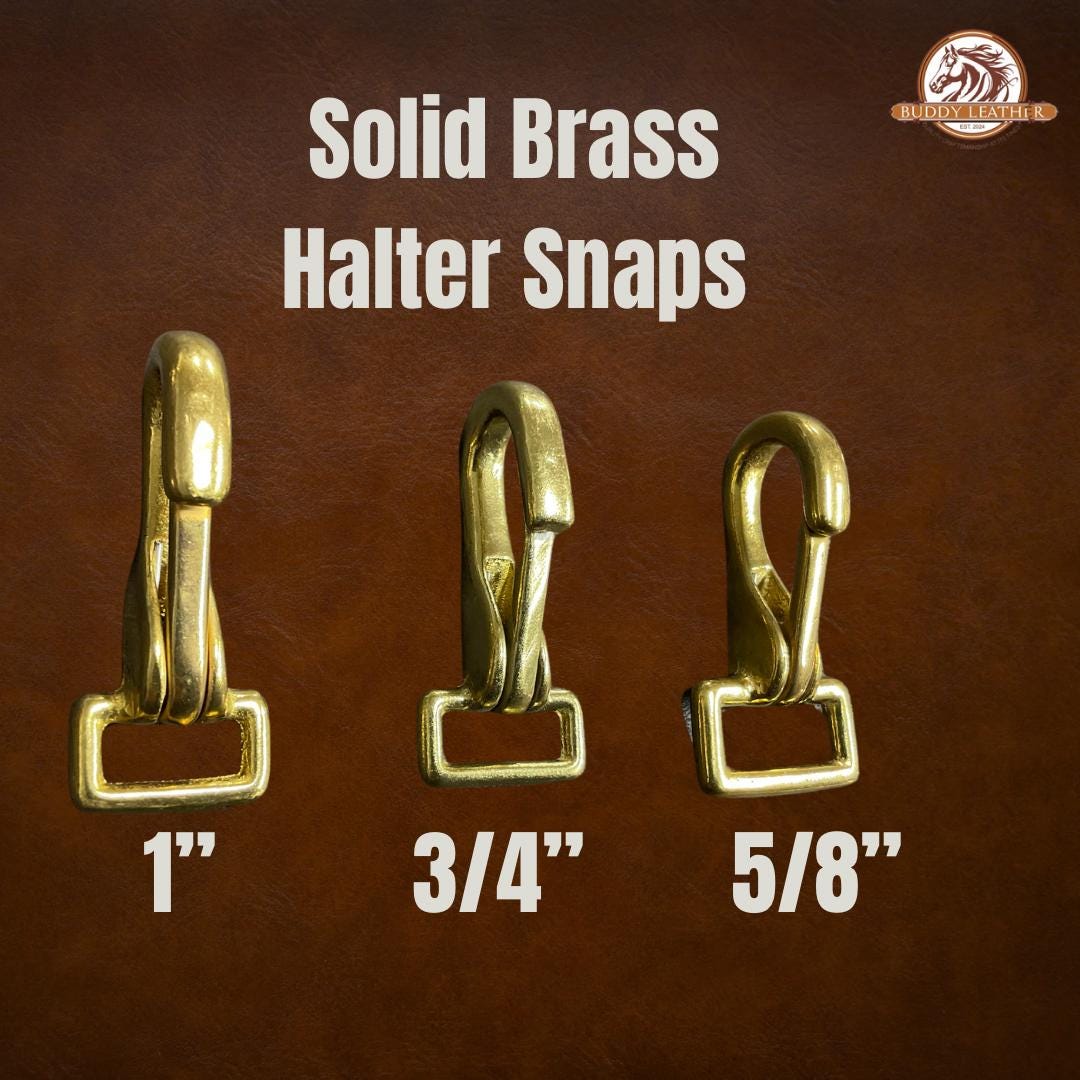 Solid Brass Horse Halter Snaps - Etsy