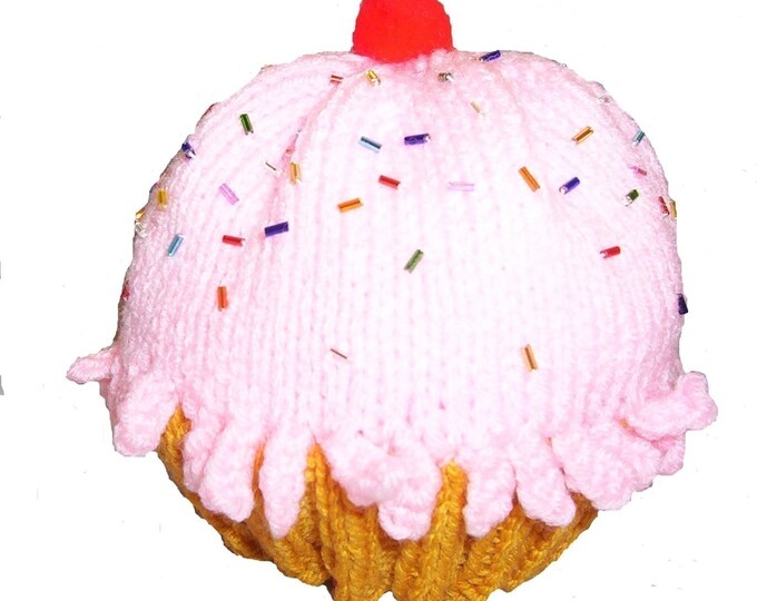 CUPCAKE HAT KNITTING PATTERN PDF Newborn to Adult Sizes - Etsy