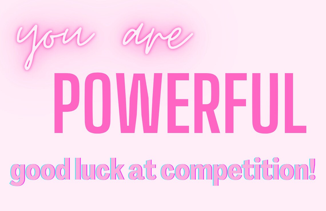 Good Luck at Competition PRINTABLE 5 Colors Available - Etsy