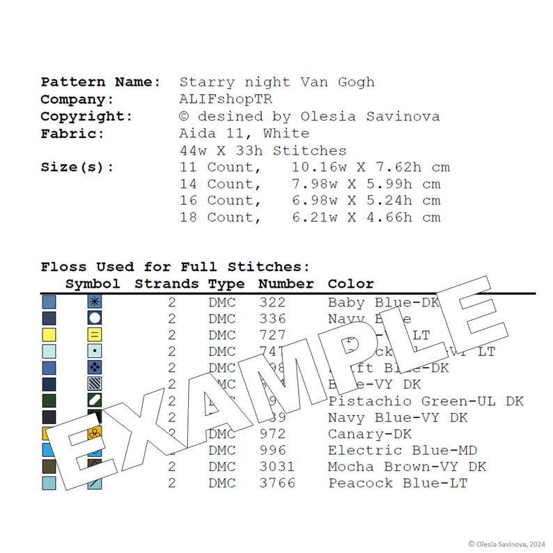 Van Gogh Sunflowers Mini Cross Stitch Pattern PDF, Small Mini Art ...