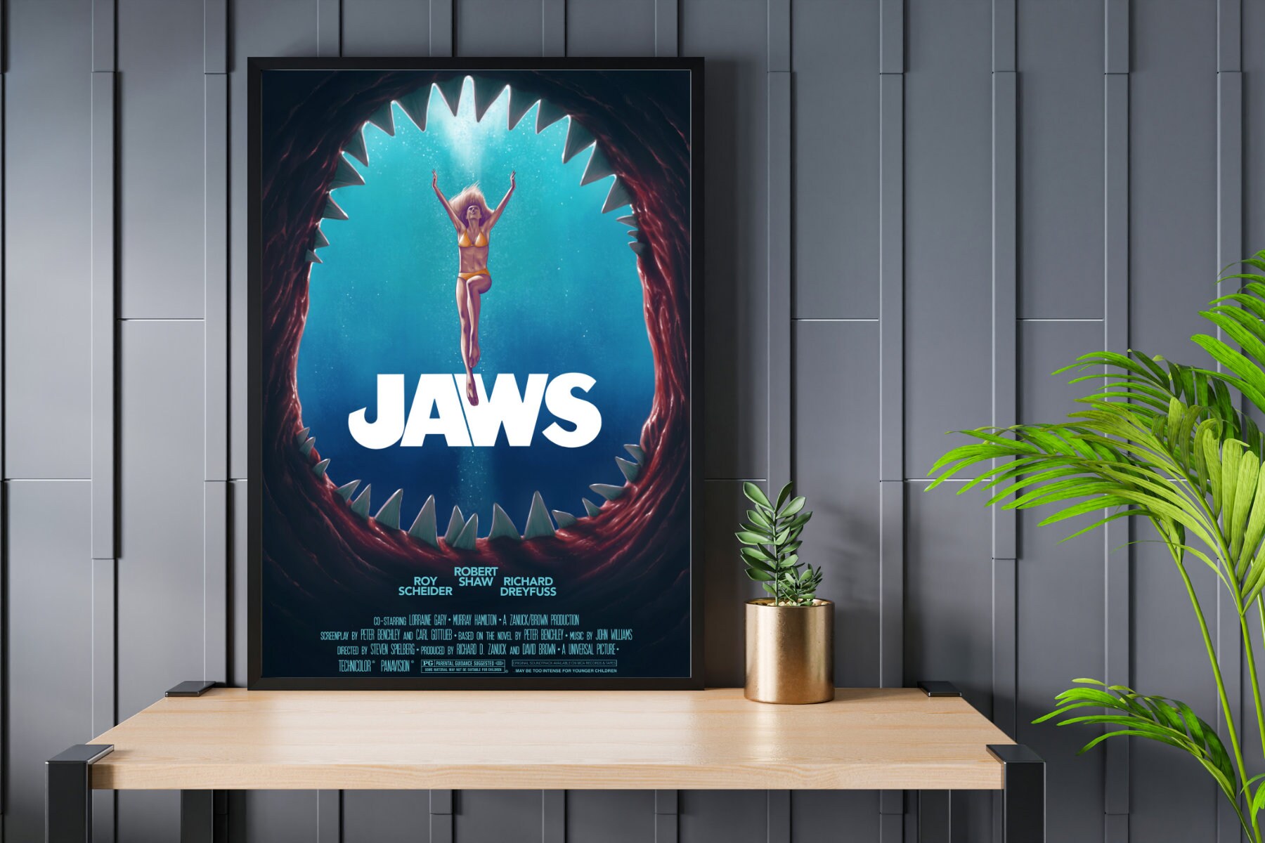 Jaws Movie Print Movie Poster Film Print Wall Art Movie Print Cinema ...
