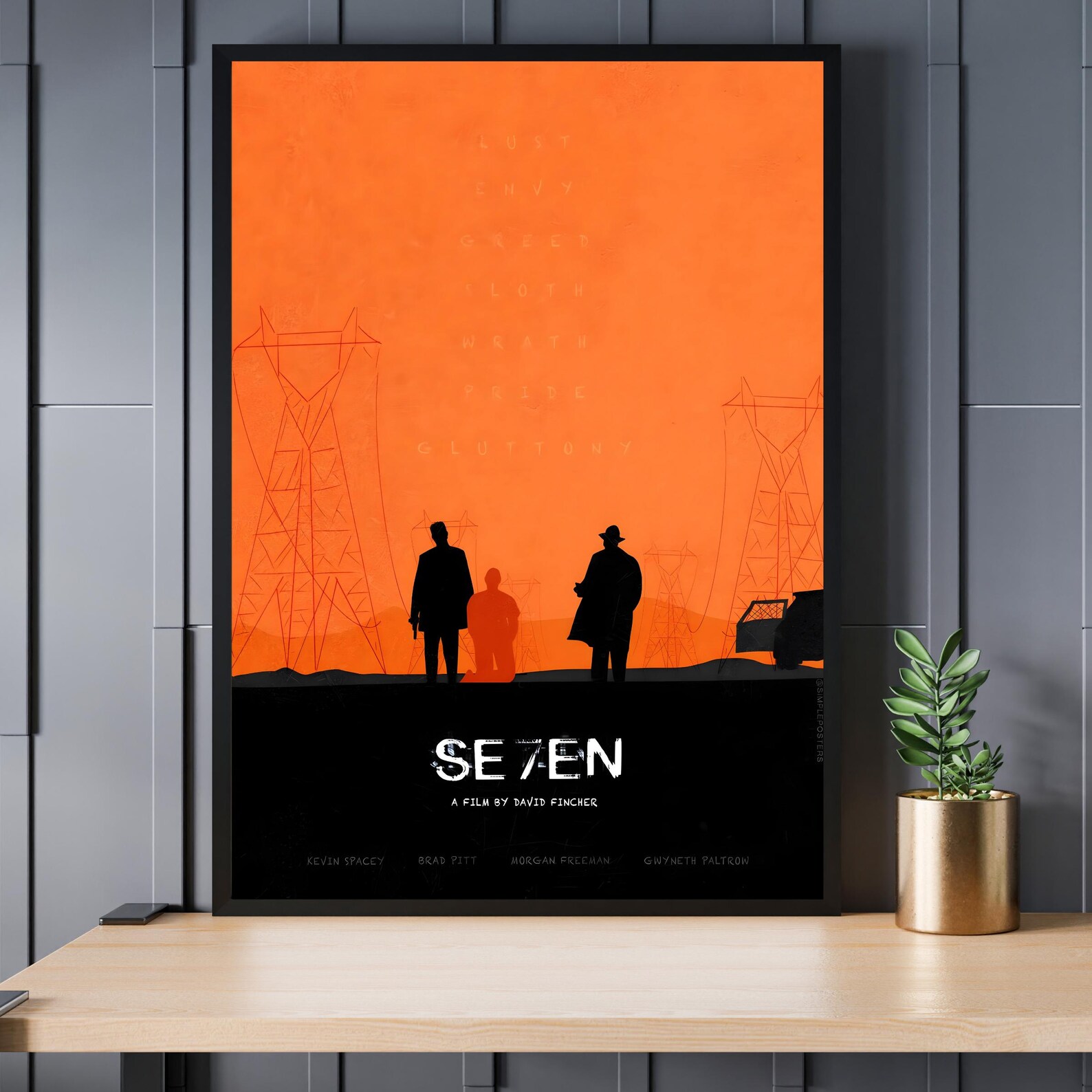 Se7en Movie Print | Movie Poster | Film Print | Wall Art | Cinema ...