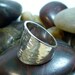Hammered Chunky Sterling Silver Ring - Etsy