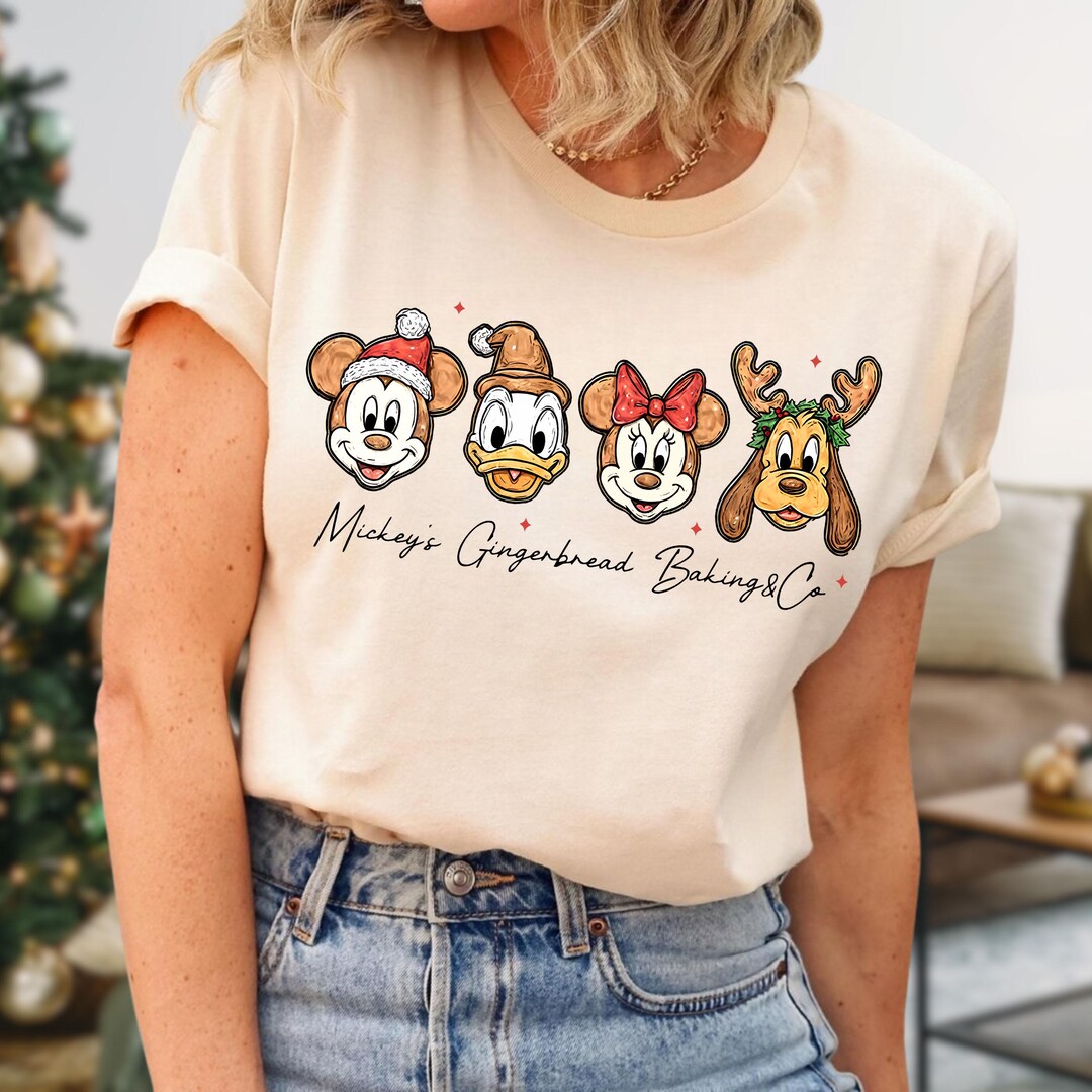 Mickey and Friends Gingerbread Bakery Christmas Shirt, Disney Christmas ...