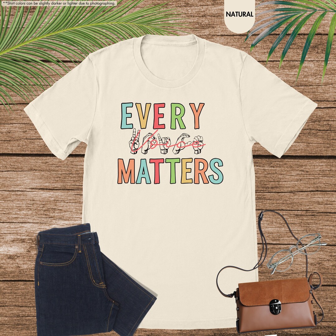 Every Voice Matter Shirt, Deaf Shirt, Sign Language Shirt, Deaf ...