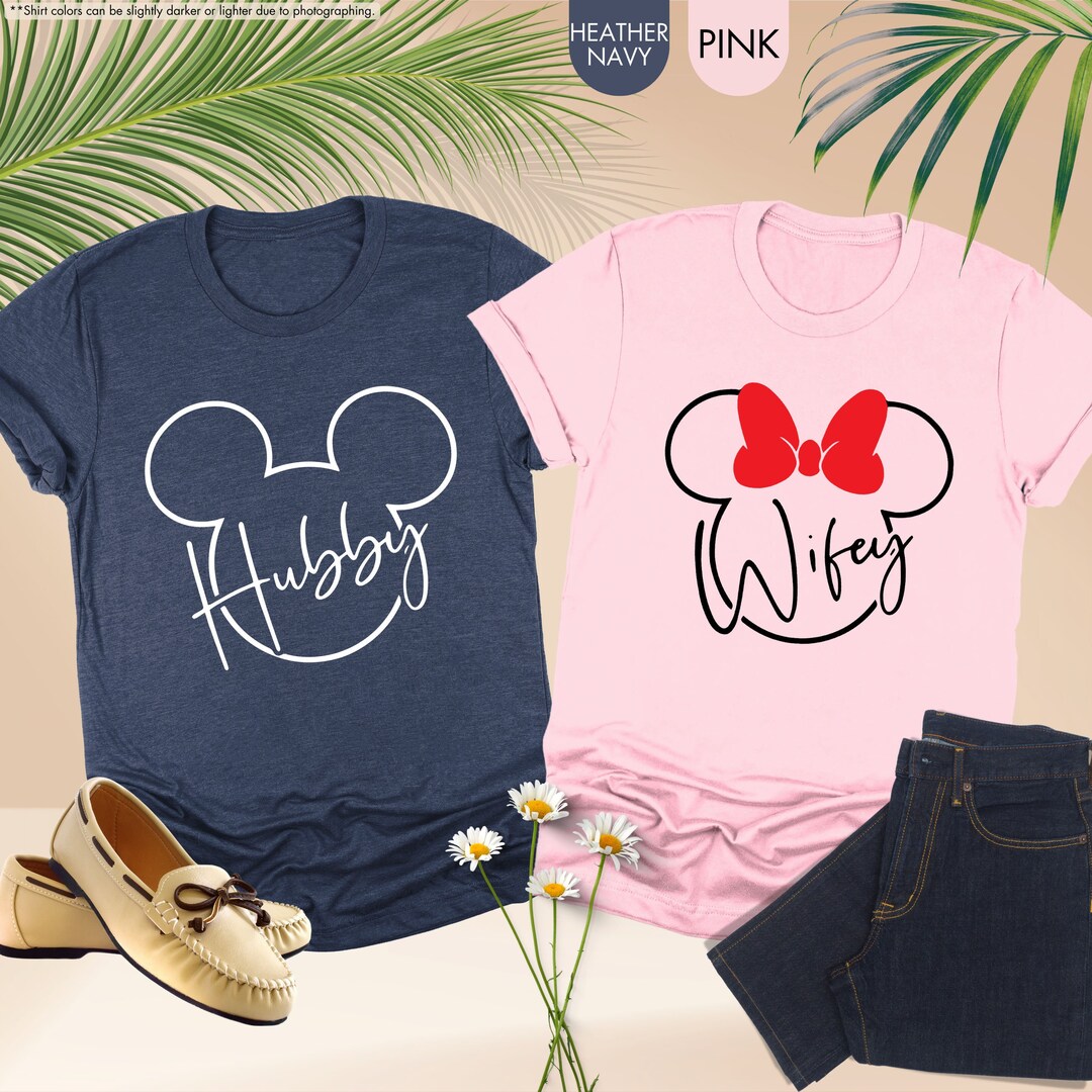 Disney Hubby Wifey Shirt, Mickey Minnie Shirt, Disney Couple Shirt ...