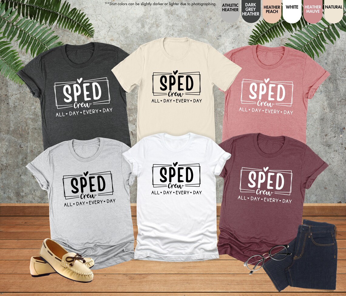 Sped Crew Shirt, Sped Teacher Shirt, Cute Teacher Gift, Back to School ...