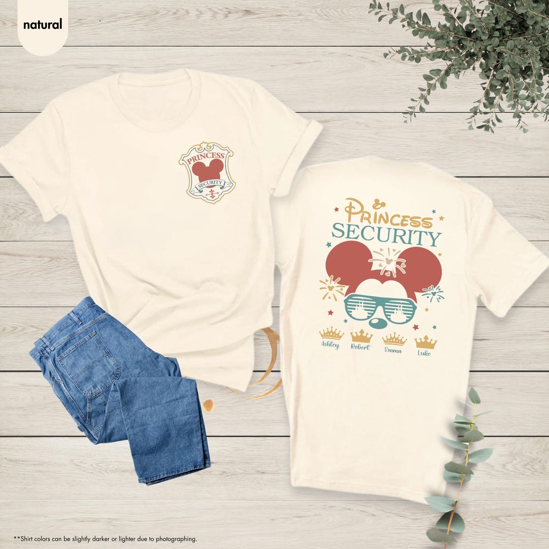 Custom Disney Princess Security Shirts, Disney Dad Shirt, Humorous Dad ...