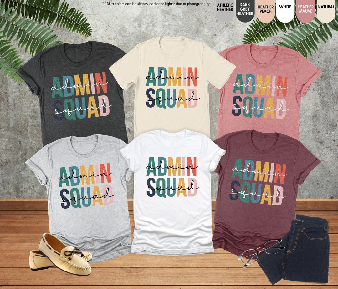 Admin Squad Shirt, Admin Shirt, Admin Assistant Shirt, Secretary Shirt ...