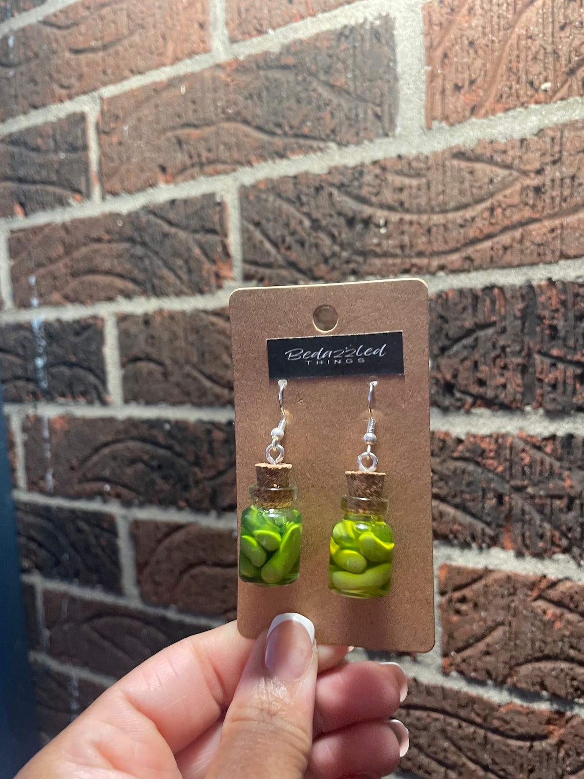 Medium Pickle Jar Earrings - Etsy