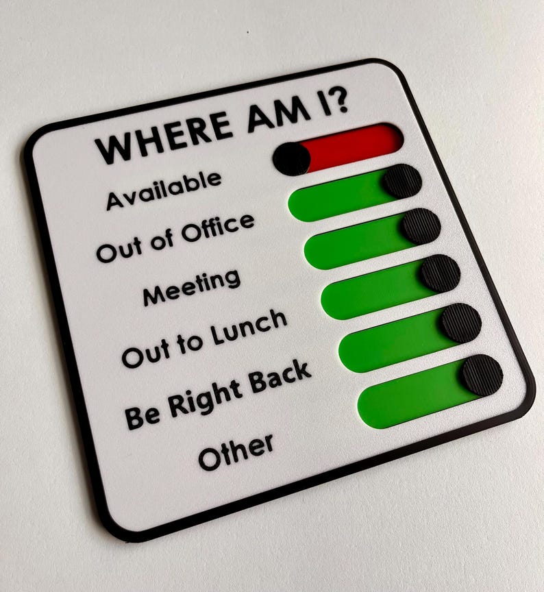 Where Am I? Office Door Sign - Etsy