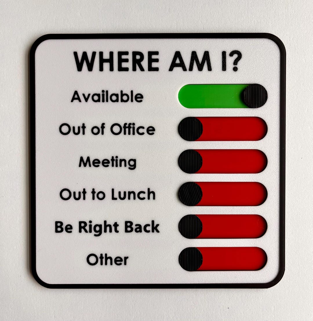 Where Am I? Office Door Sign - Etsy