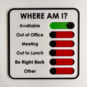 Where Am I? Office Door Sign - Etsy