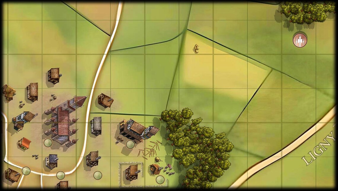 Napoleonic Battle Map of Fleurus, Wargaming Terrain and Miniature ...