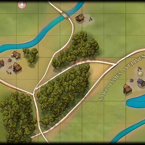 Napoleonic Battle Map of Quatre-bras, Wargaming Terrain and Miniature ...