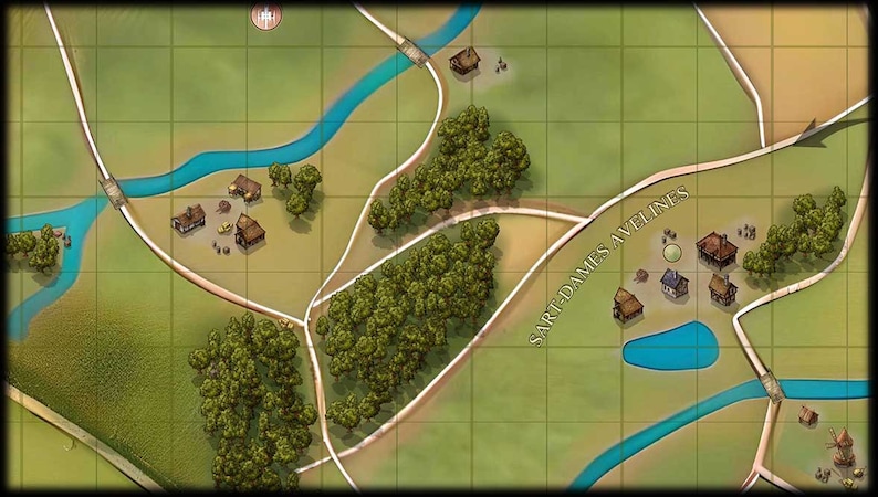 Napoleonic Battle Map of Quatre-bras, Wargaming Terrain and Miniature ...
