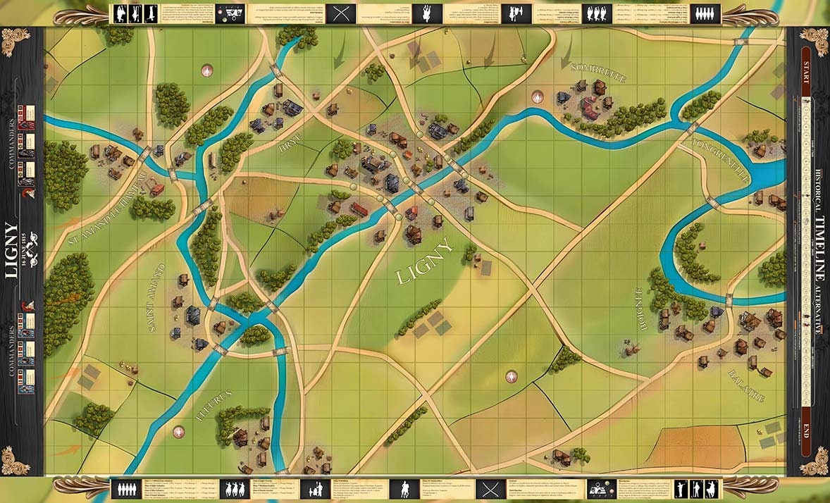 Napoleonic Battle Map of Ligny, Wargaming Terrain and Miniature ...