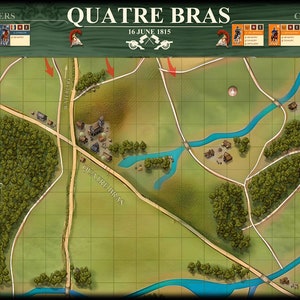 Napoleonic Battle Map of Quatre-bras, Wargaming Terrain and Miniature ...