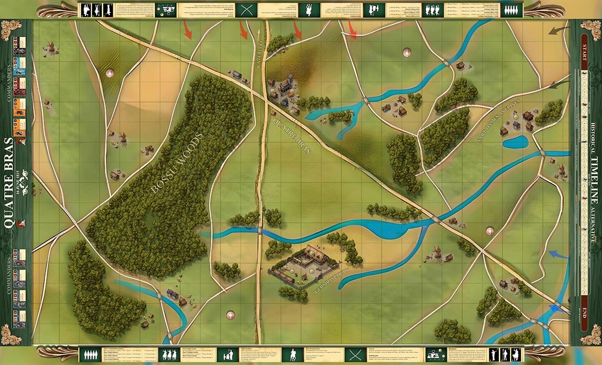 Napoleonic Battle Map of Quatre-bras, Wargaming Terrain and Miniature ...