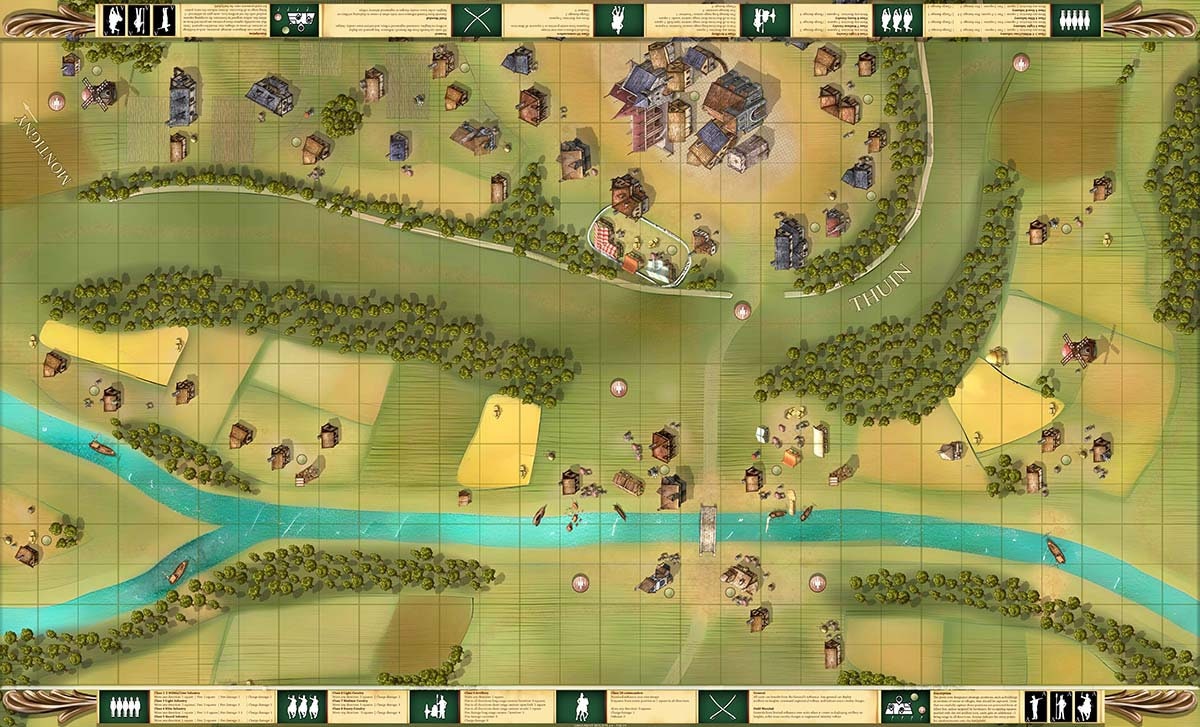 Napoleonic Battle Map of Thuin, Wargaming Terrain and Miniature ...