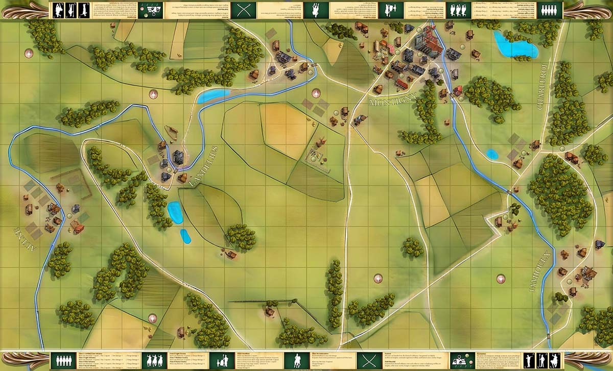 Napoleonic Battle Map of Montigny, Wargaming Terrain and Miniature ...