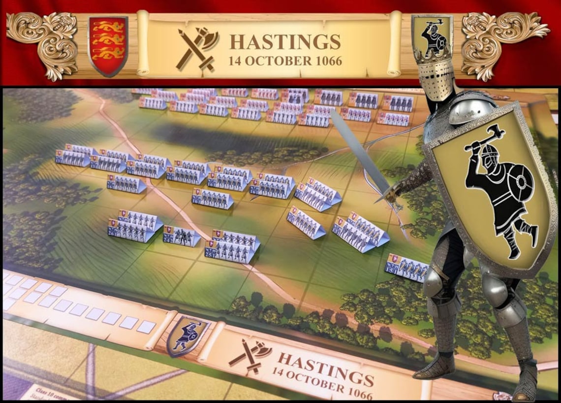 Medieval Battle of Hastings, Wargame Map and Miniatures, Complete Board ...