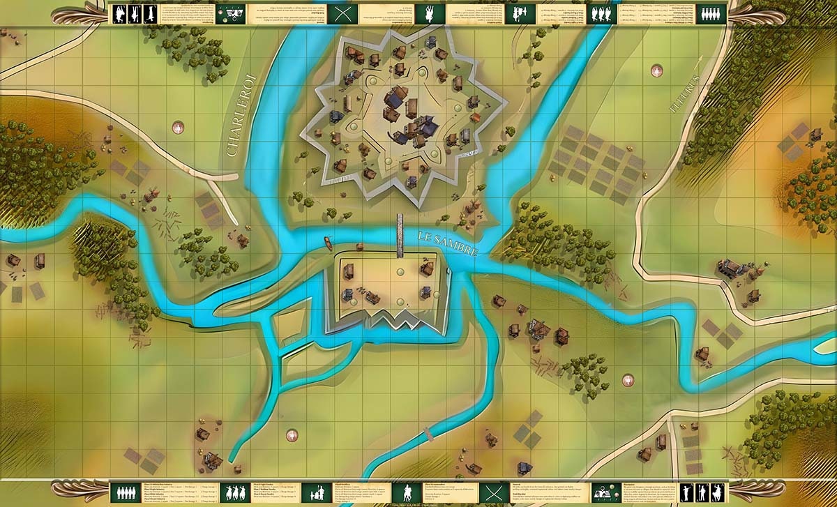 Napoleonic Battle Map of Charleroi, Wargaming Terrain and Miniature ...