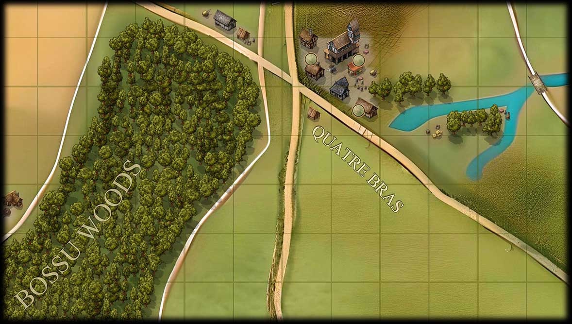Napoleonic Battle Map of Quatre-bras, Wargaming Terrain and Miniature ...