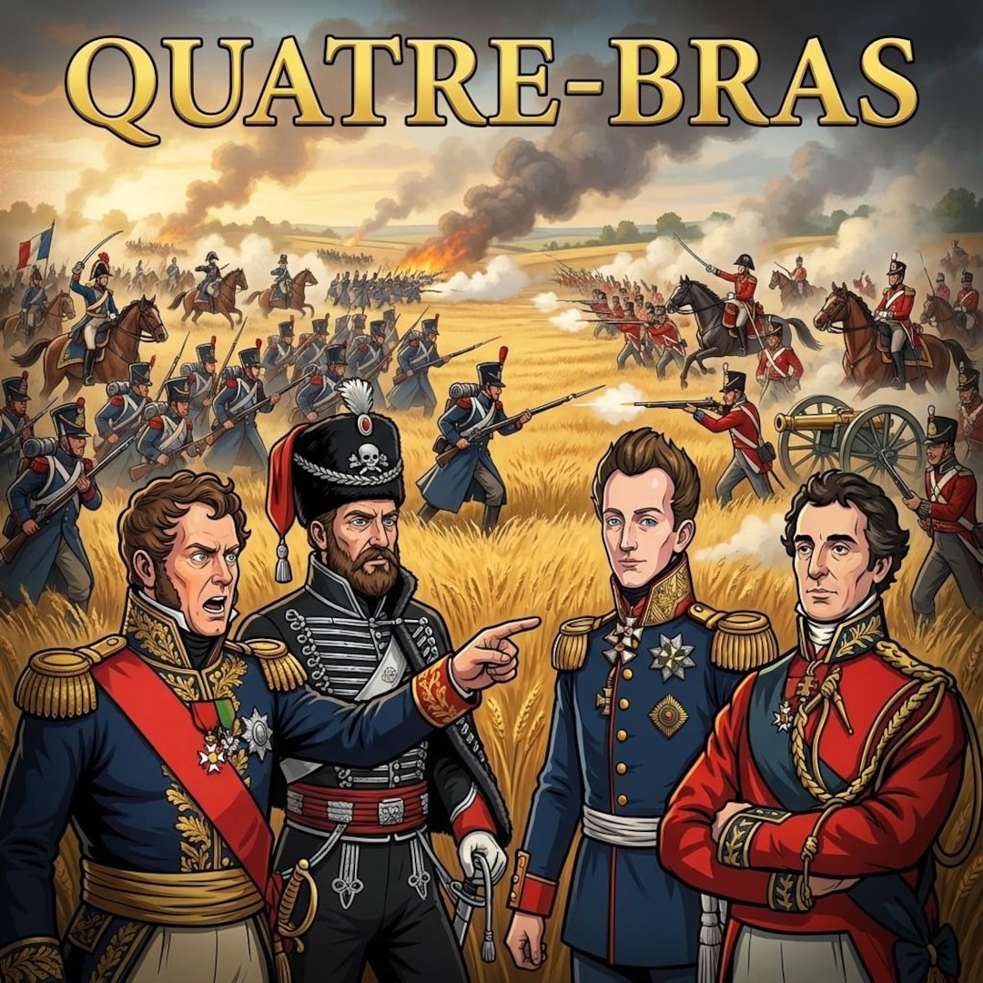 Napoleonic Battle Map of Quatre-bras, Wargaming Terrain and Miniature ...