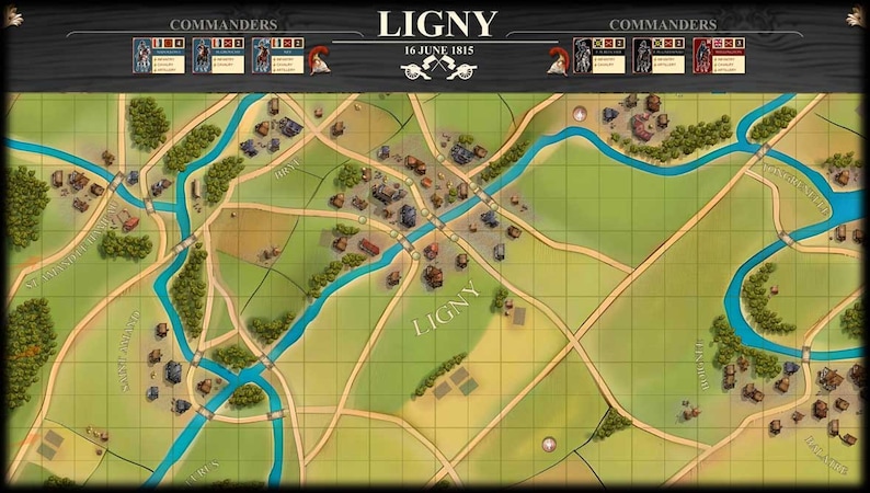 Napoleonic Battle Map of Ligny, Wargaming Terrain and Miniature ...