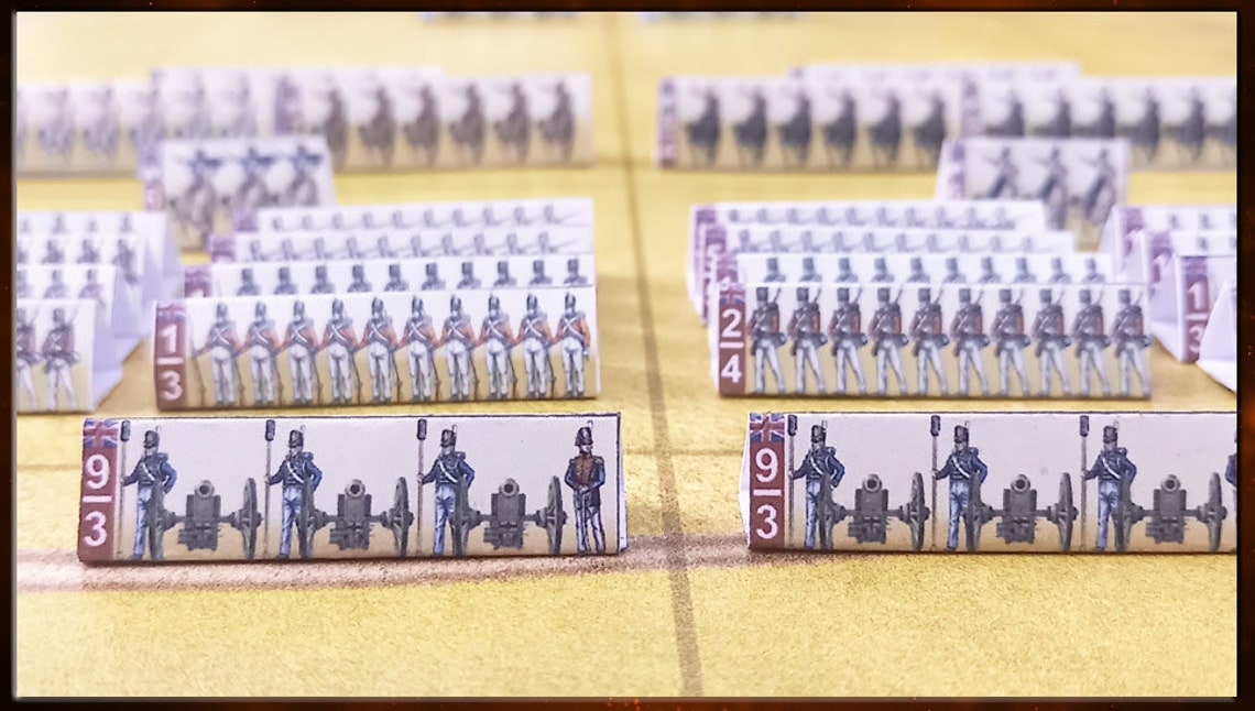 British Army - Paper Miniature - Napoleonic Infantry Artillery Cavalry ...