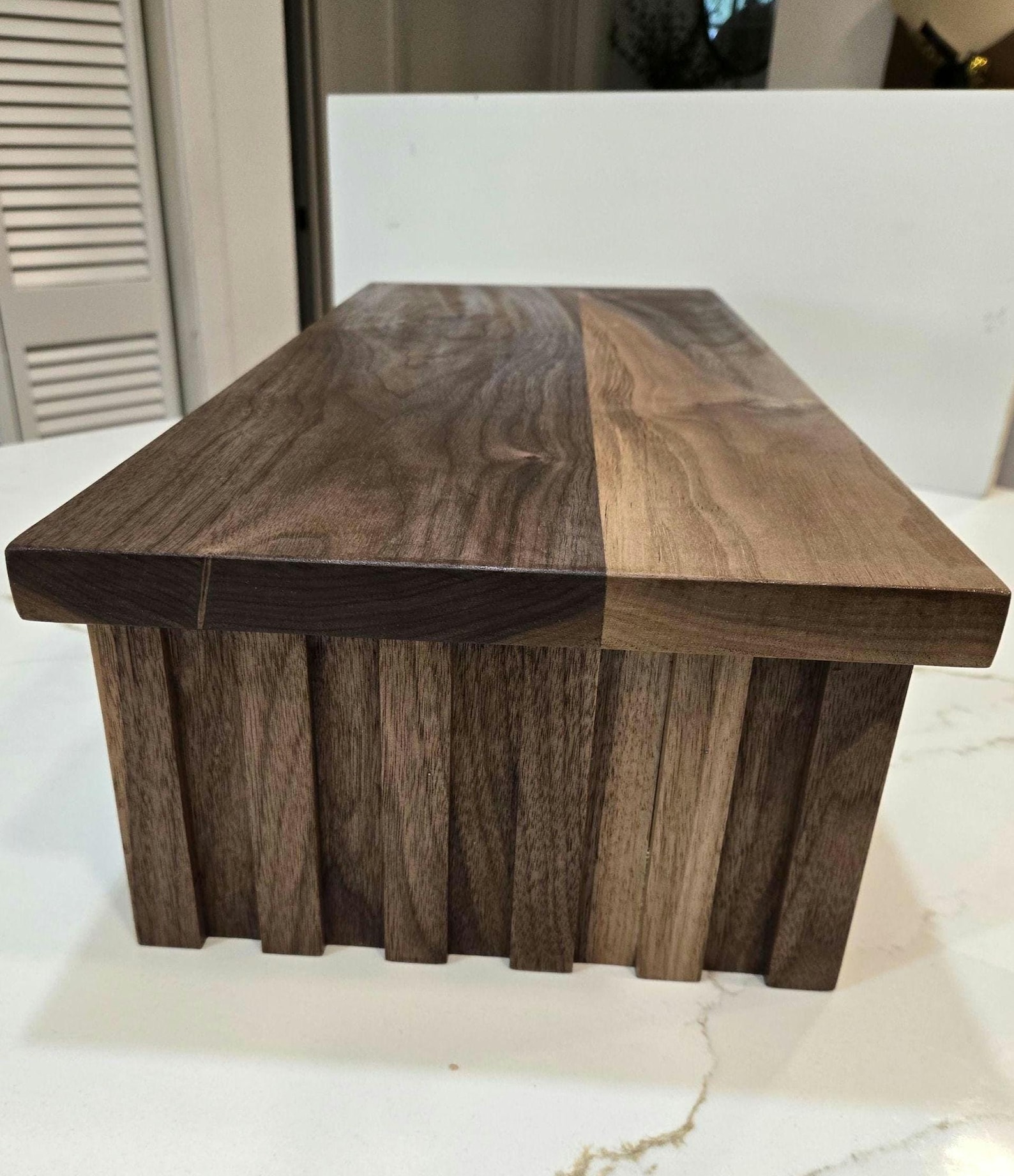 Handmade Walnut Monitor Stand: Ergonomic Desk Riser With Storage - Etsy