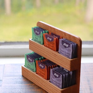Wooden Tea Organizer With Wall Mount for Tea Storage | Modern Teabag ...
