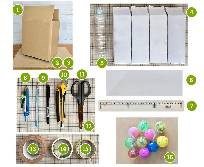 DIY Cardboard Gachapon Machine – Printable Template & Instructions (PDF ...