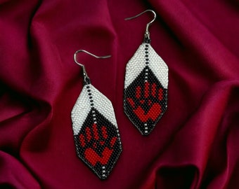 MMIW Native American Beaded Earrings - Etsy