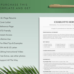 ATS Friendly Resume Template Creative ATS Resume With Cover Letter ...